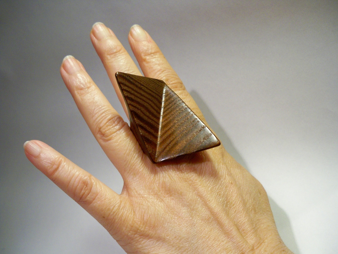 Wooden Ring, Walnut/ash Wood, Made to Order, Statement Ring, for Women ...