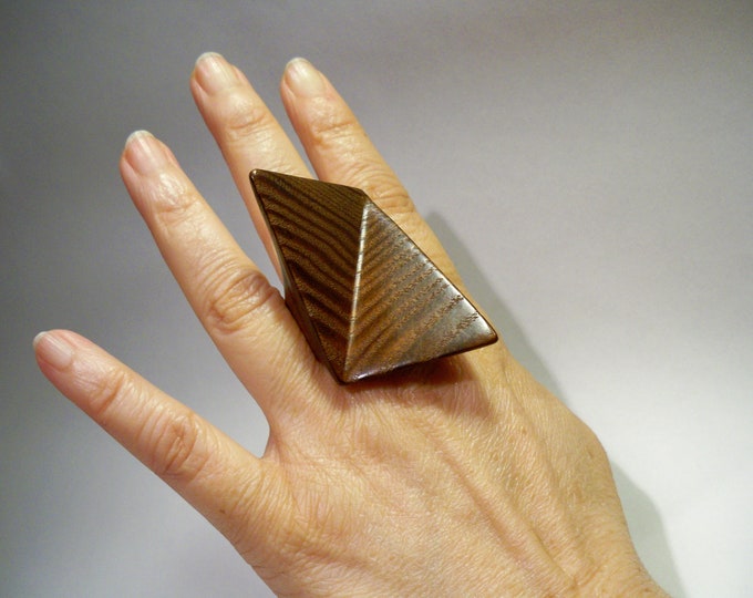 Wooden Ring Walnut/ash Wood Made to Order Statement Ring - Etsy