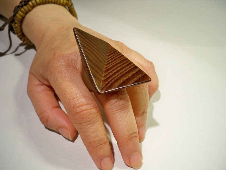 Wooden Ring Walnut/ash Wood Made to Order Statement Ring - Etsy