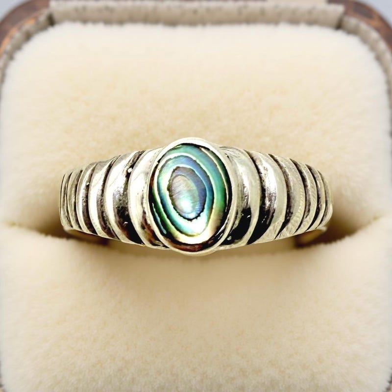 Carved Shell Ring - Etsy
