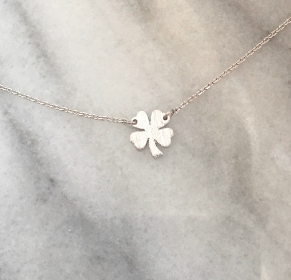 Four Leaf Clover Necklace Silver Clover Necklace Gold Clover | Etsy