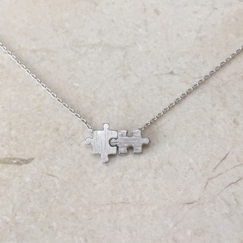 Puzzle Piece Charm Sterling Silver Jigsaw Puzzle Pendant - Etsy
