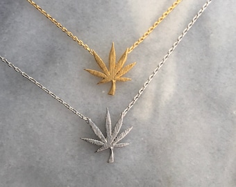 Pot Leaf Necklace - Etsy