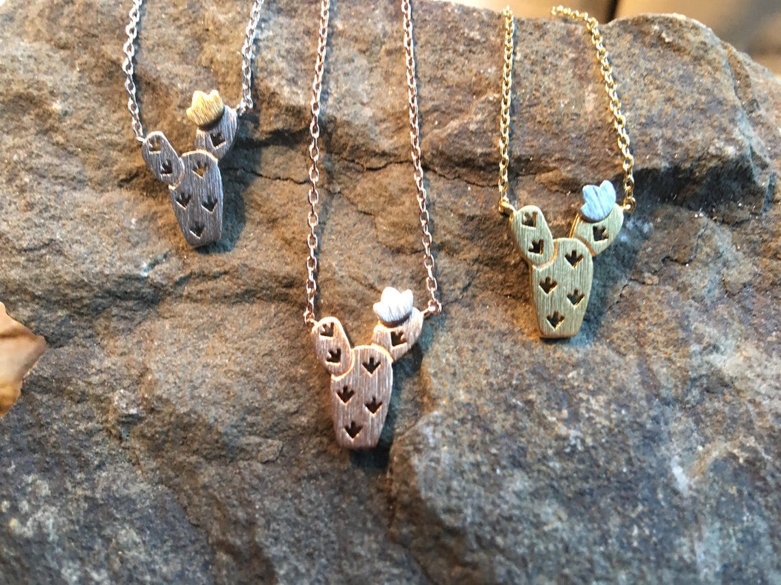 Cactus Flower Necklace Cactus Necklace Cactus Flower - Etsy