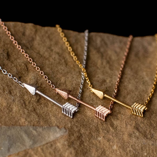 Gold Arrow Necklace - Etsy