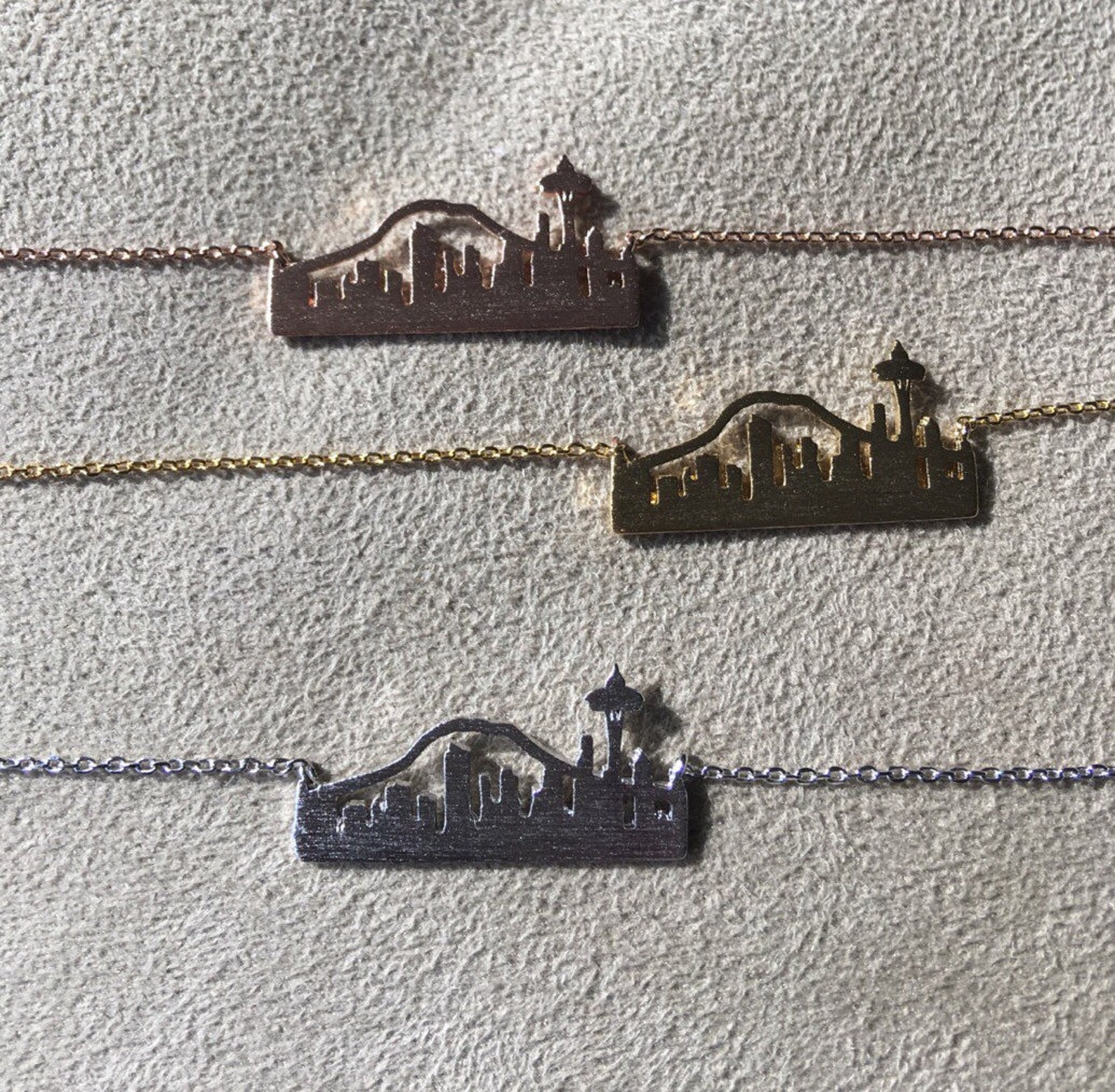 Seattle Skyline Necklace Seattle Jewelry Seattle Necklace - Etsy