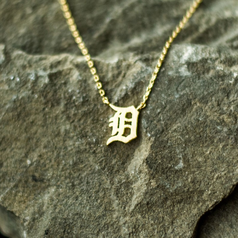Detroit D Necklace | Old English D Necklace | Detroit Jewelry | Gold ...