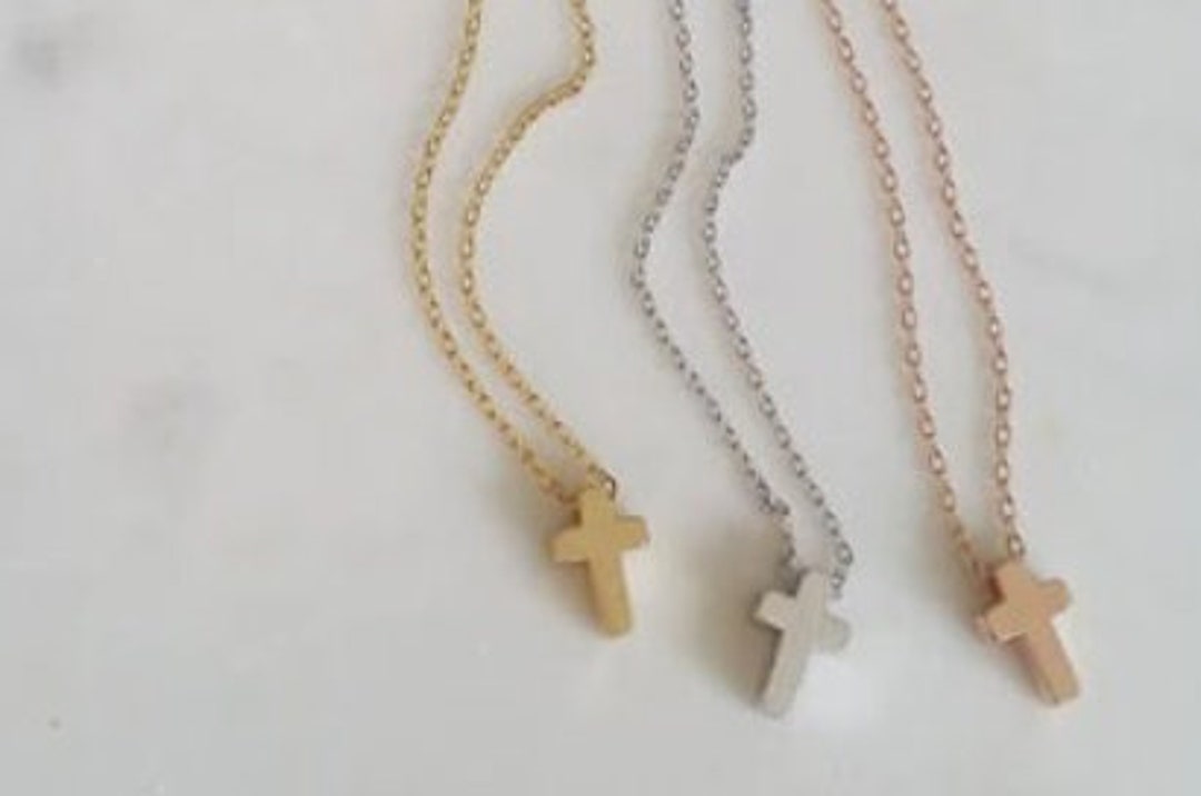 Cross Necklace, Tiny Cross Necklace, Cross Necklace, Minimalist Cross ...