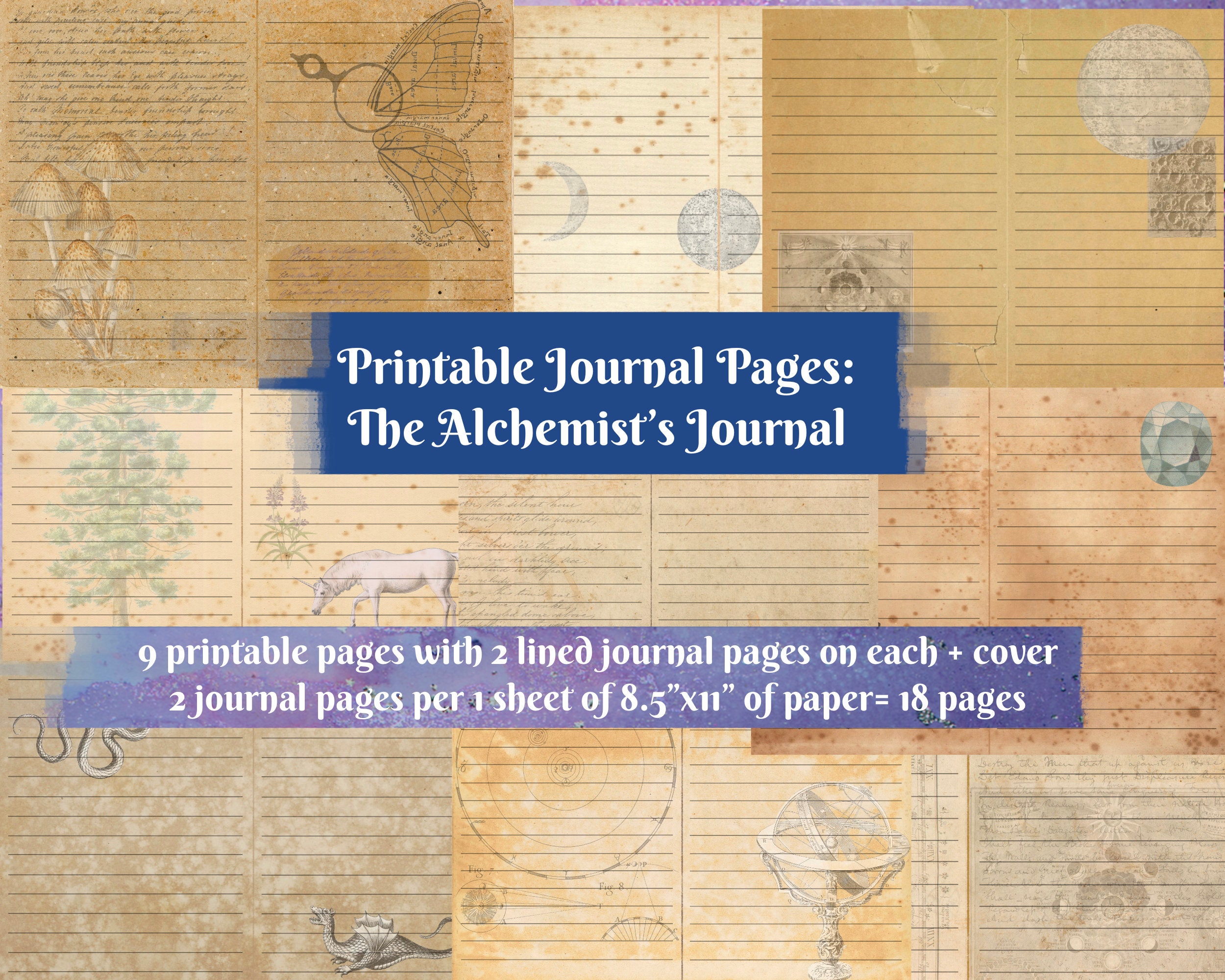 Printable, Digital Journal: the Alchemist's Journal Goodnotes Journal ...