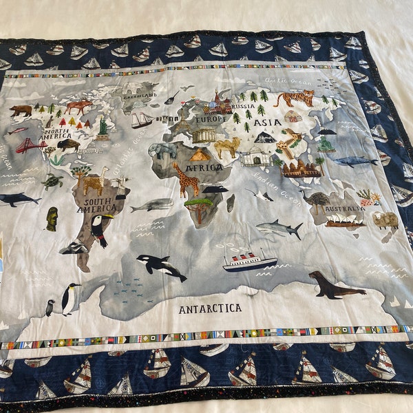 Map Quilt - Etsy