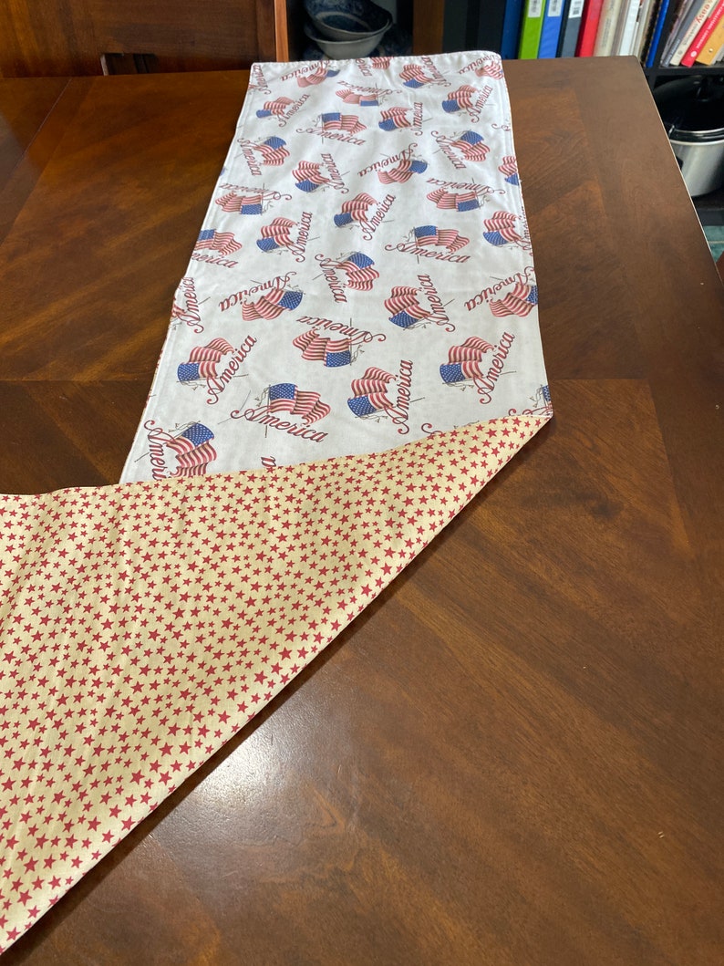 Patriotic Table Runner Americana Decor Patriotic Table | Etsy