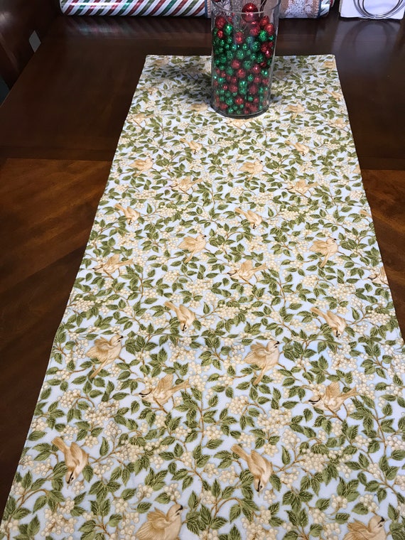 Blue Green Table Runner Blue Table Runner Green Leaf Table | Etsy