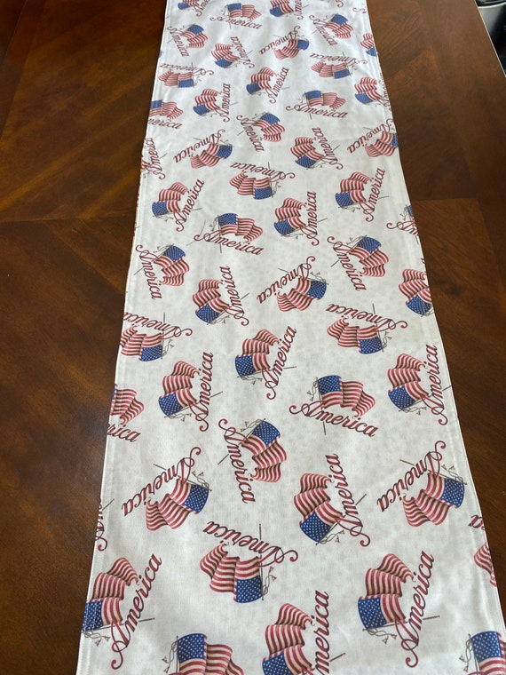 Patriotic Table Runner Americana Decor Patriotic Table | Etsy