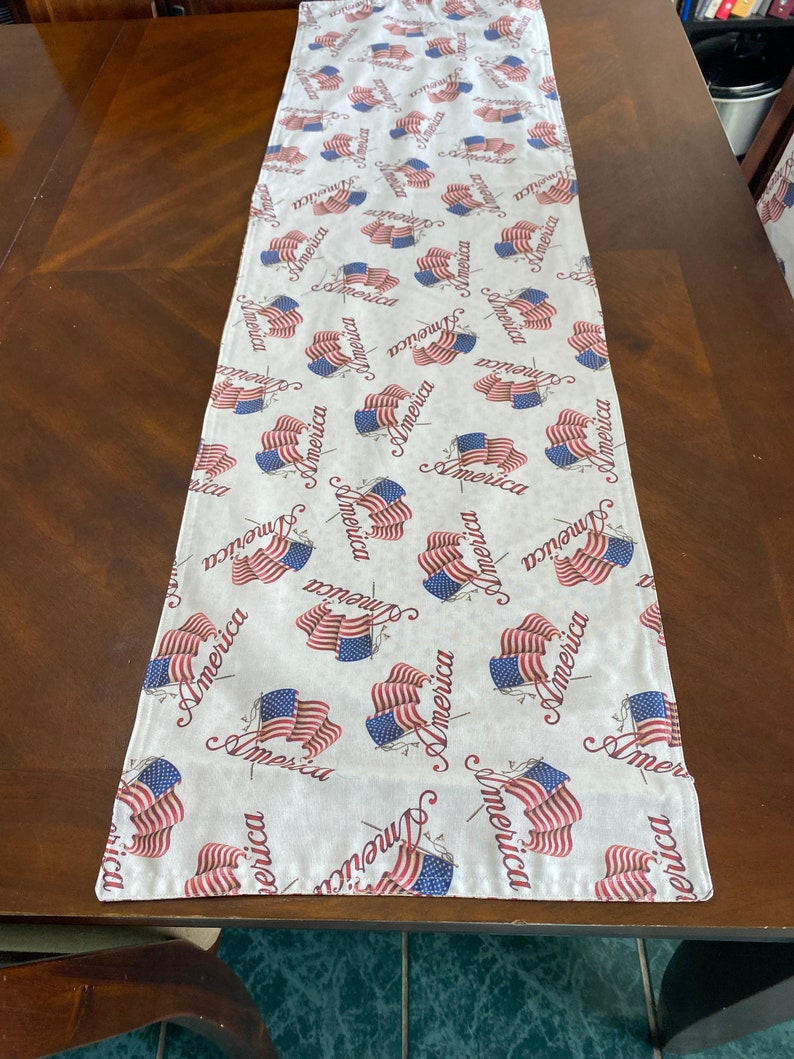 Patriotic Table Runner Americana Decor Patriotic Table | Etsy