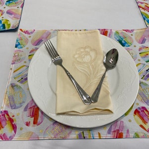 Easter Table Linens, Easter Table Decor, Easter Linens, Table Mats ...