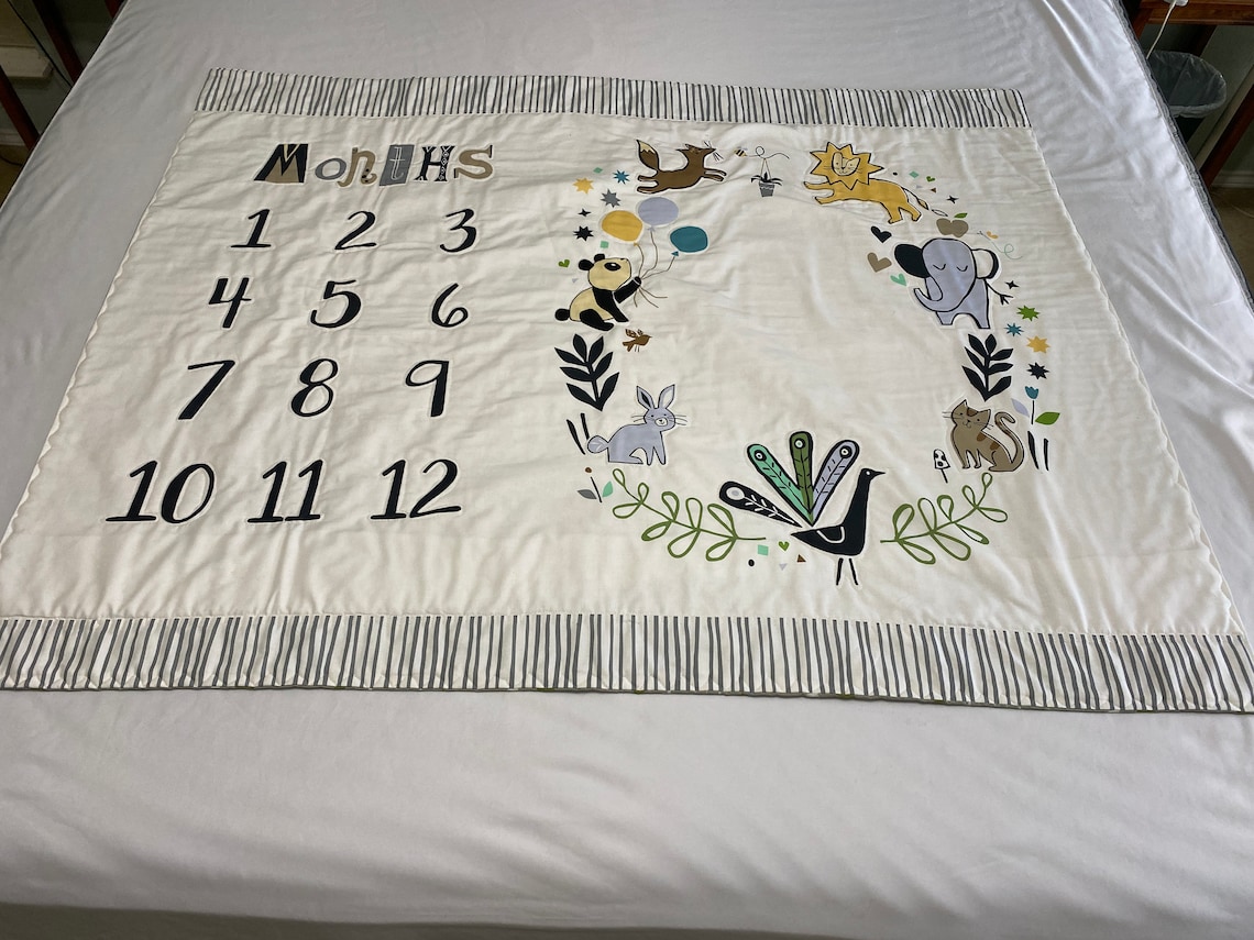 Baby Milestone Blanket Milestone Blanket Gender Neutral Baby | Etsy