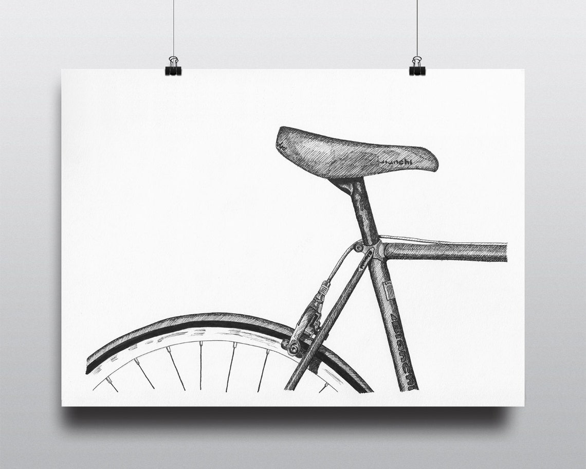 Bicycle Art Print Bike Art Print Vintage Bicycle Art : - Etsy