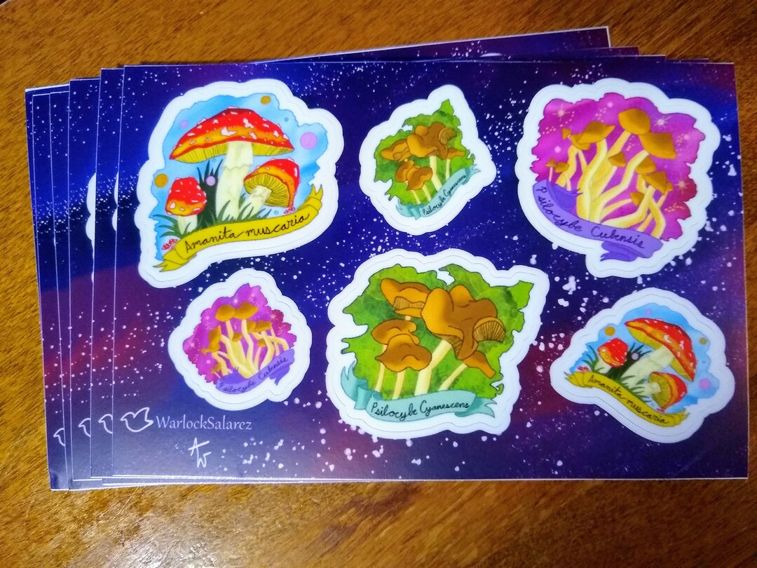 Mushroom Sticker Sheet - Etsy