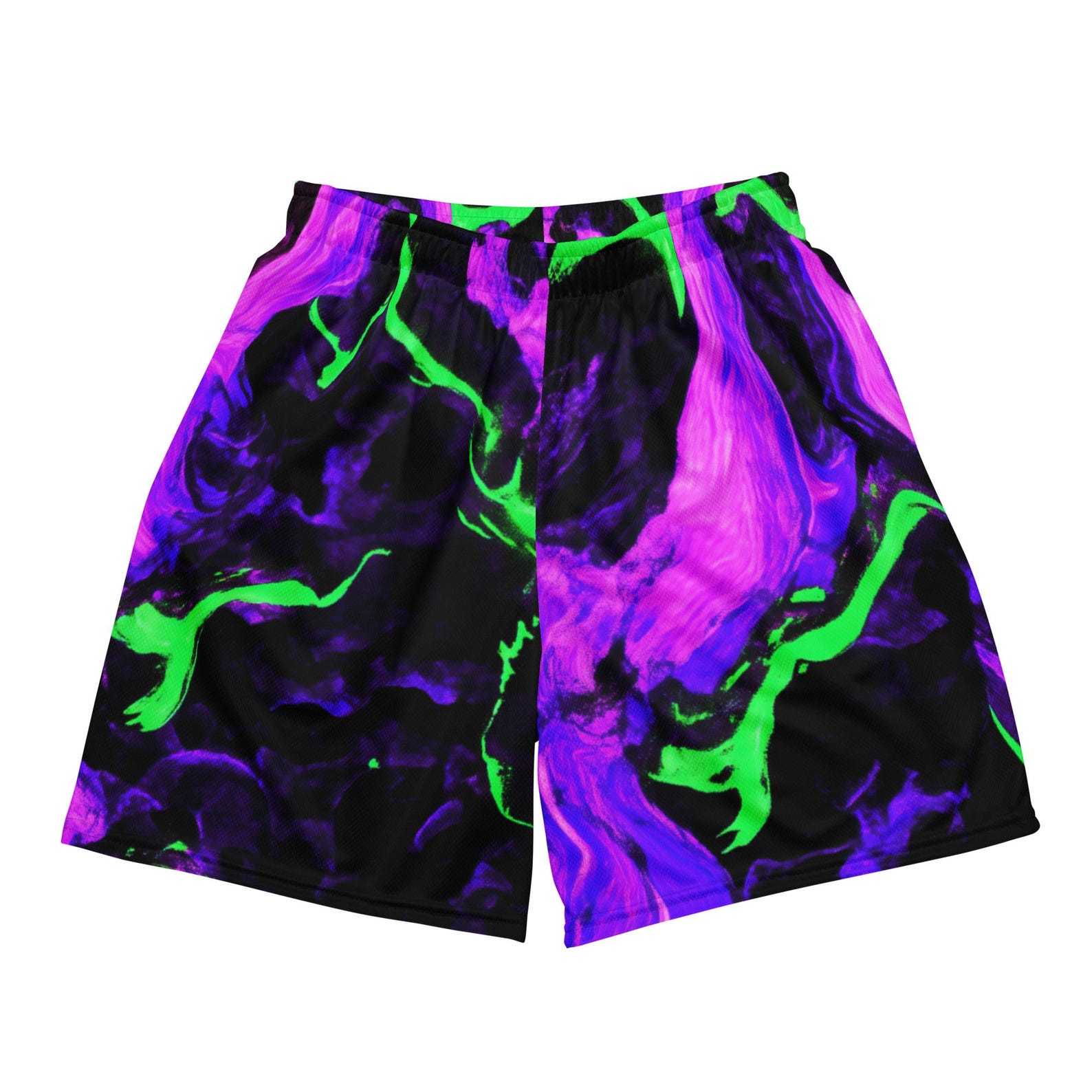 Lava Lamp Mesh Basketball Shorts – Neon Green Purple Streetwear - Etsy