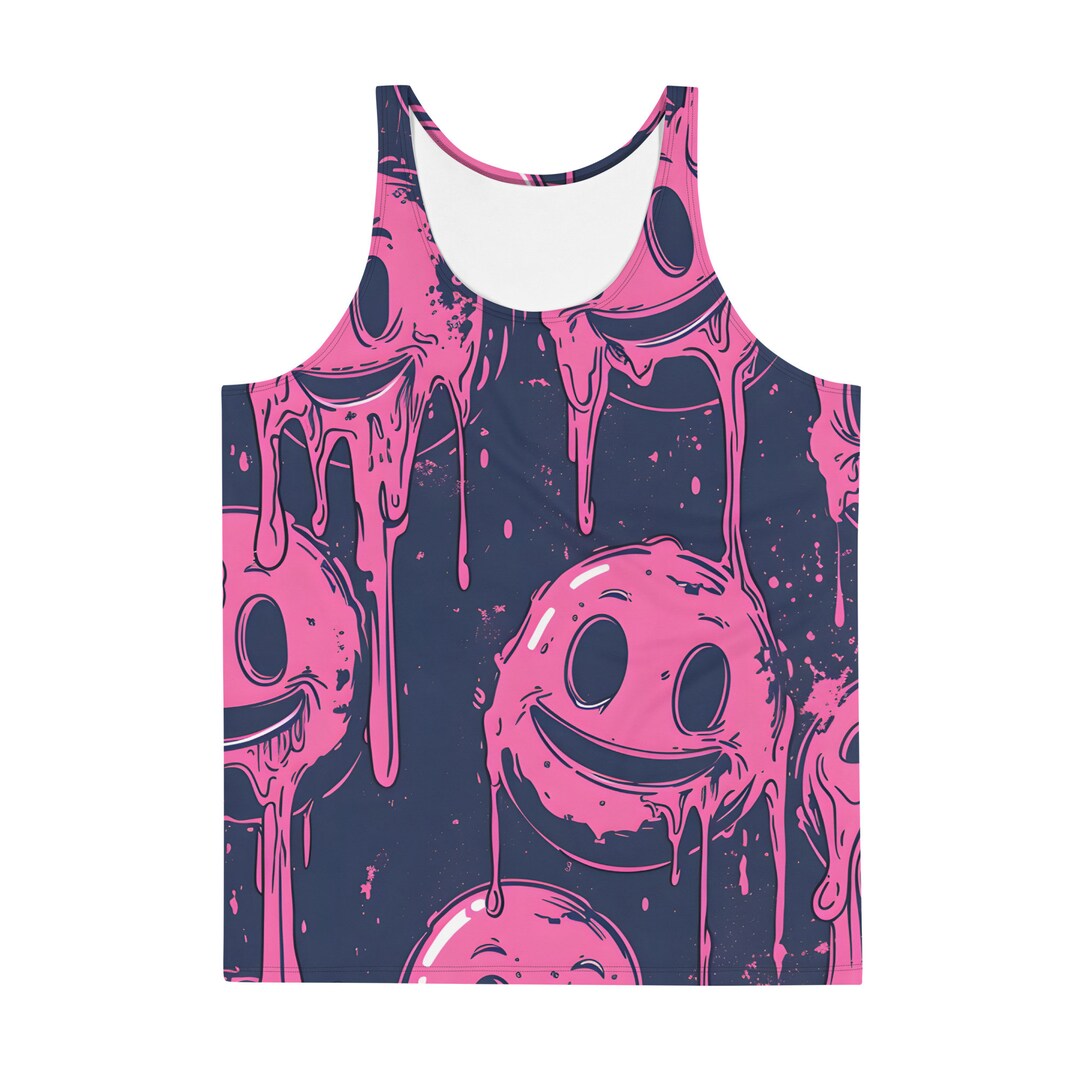 Melting Smiley Face Rave Unisex Tank Top - Etsy