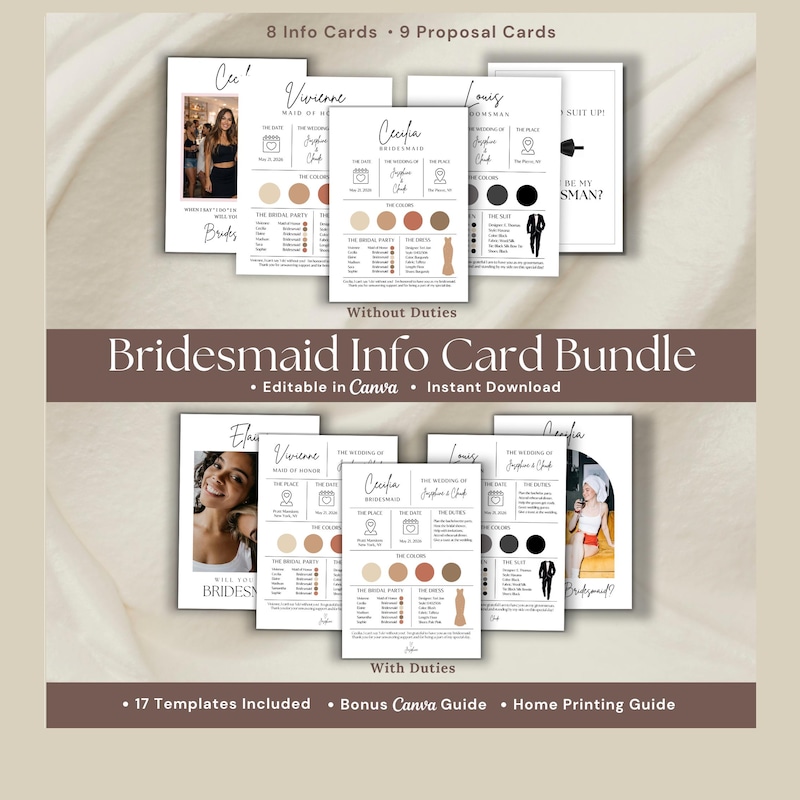Groomsman Card Template - Etsy
