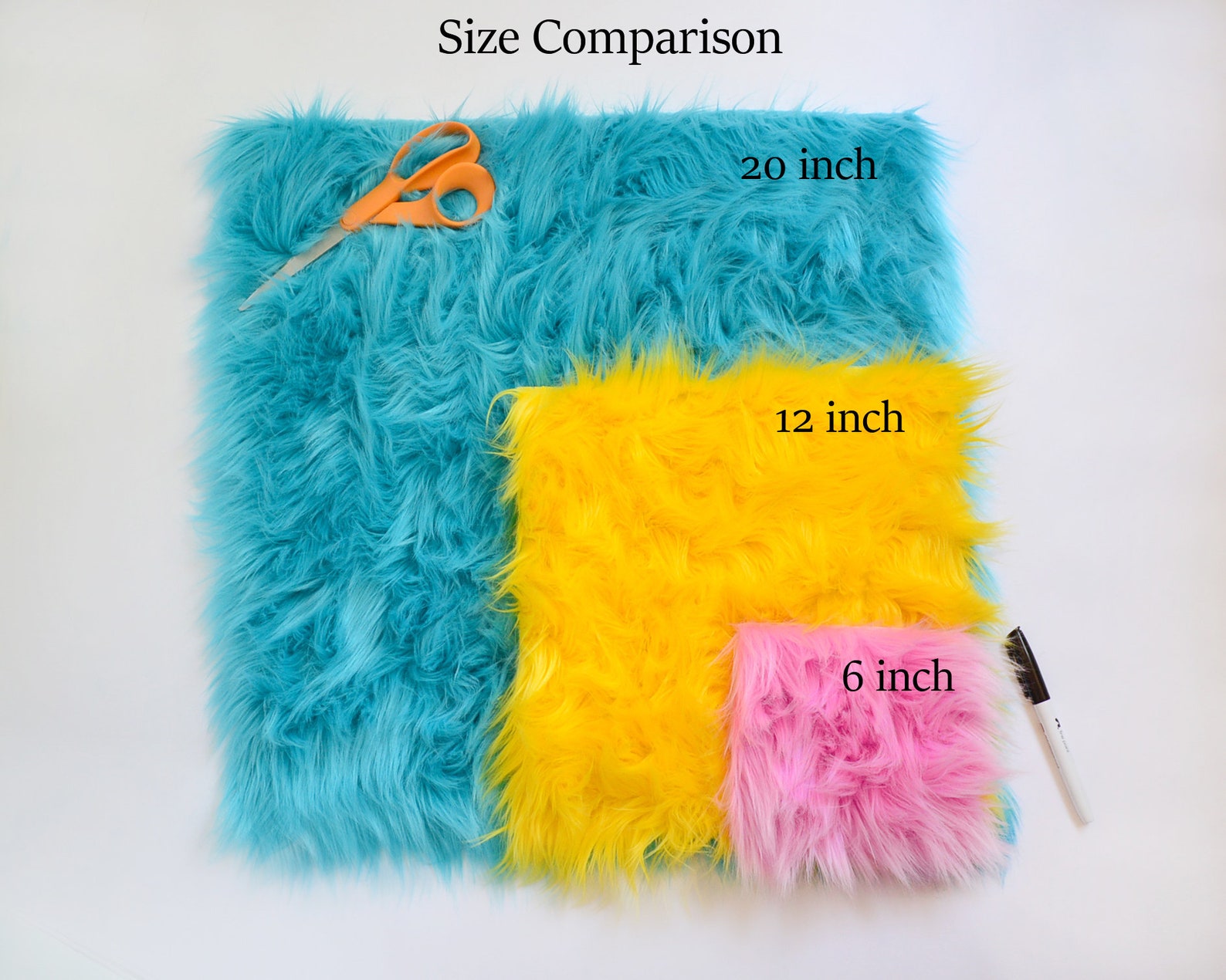 Baby Blue Faux Fur Fabric Craft Squares Baby Blue Fur Fabric | Etsy