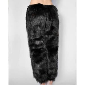 Black Fur Pants Black Fur Costume Pants Fur Pants for Men | Etsy