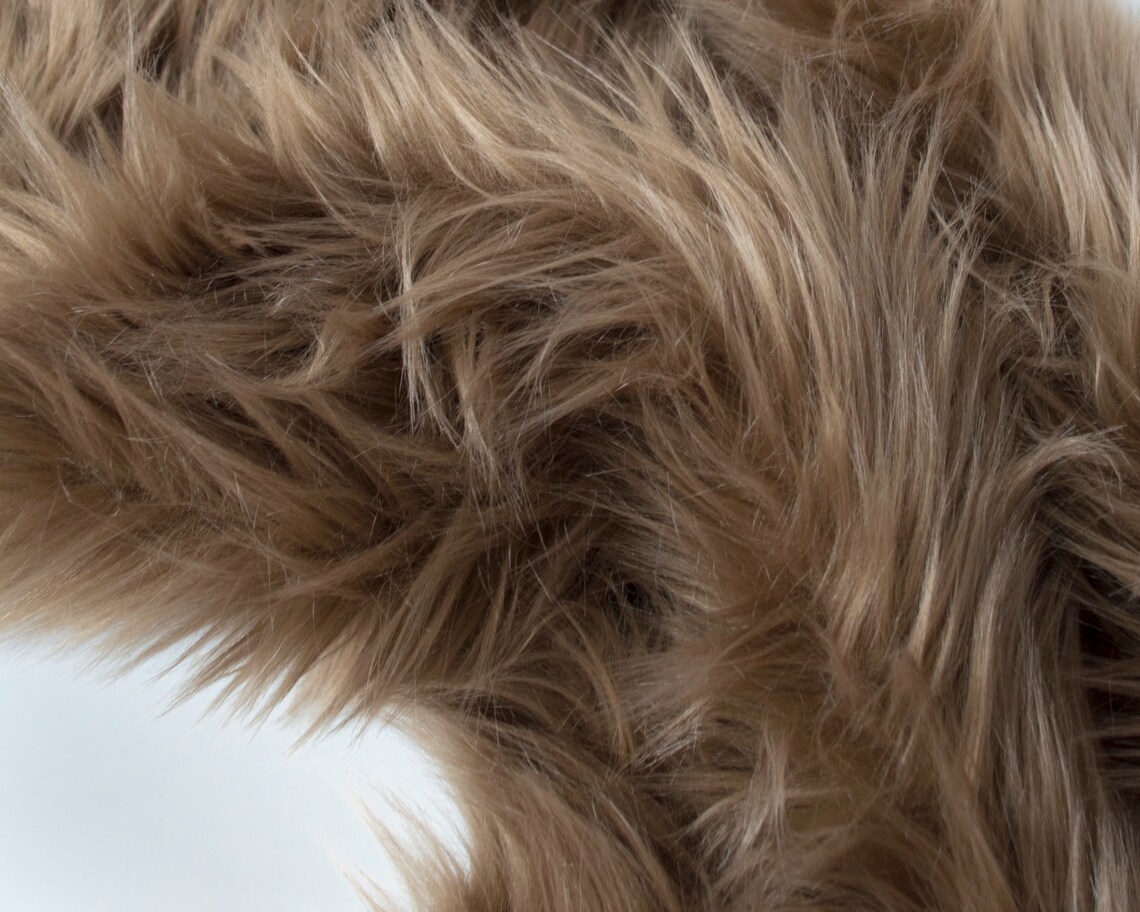 Light Brown Faux Fur Fabric Craft Squares Light Brown Fur | Etsy