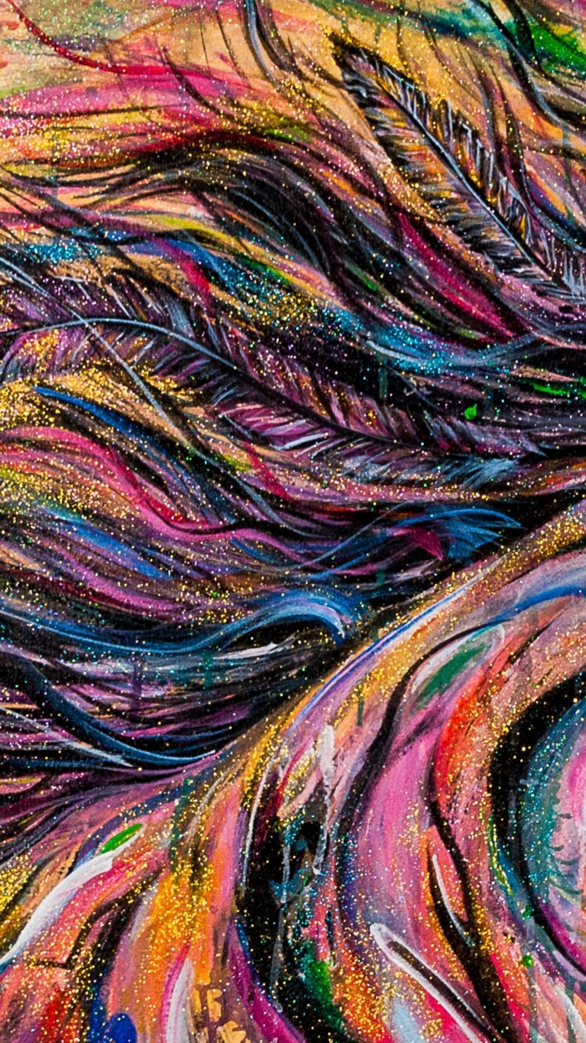 40x40 magical Mustang Wild Horse Painting on Canvas - Etsy