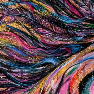 40x40” “magical Mustang” - Wild Horse Painting on Canvas - Etsy