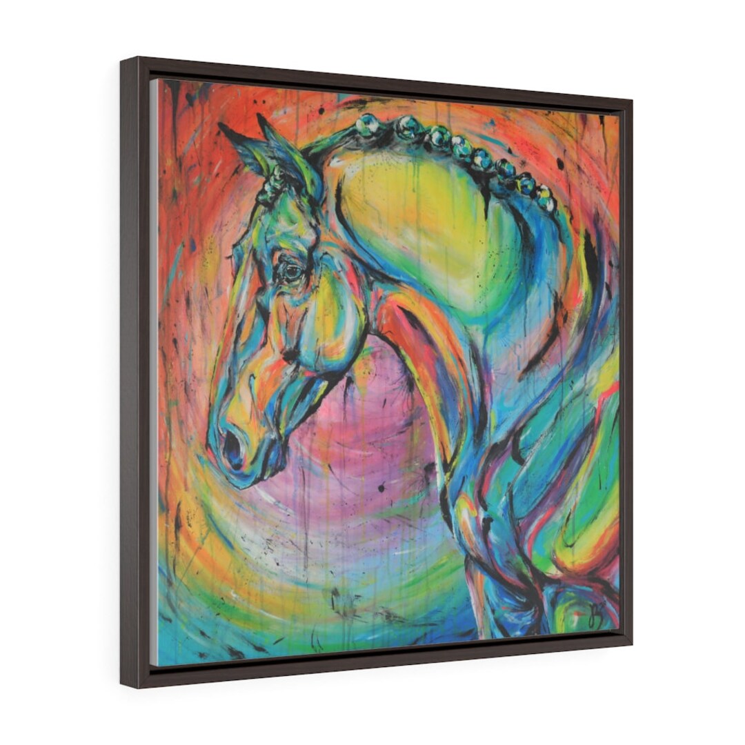 Square Horse Finger Painting Print - Etsy