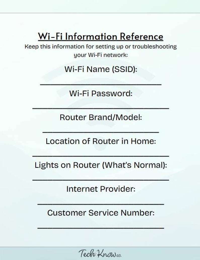 Wi-fi Guide for Seniors & Beginners: Internet Help Packet (printable ...