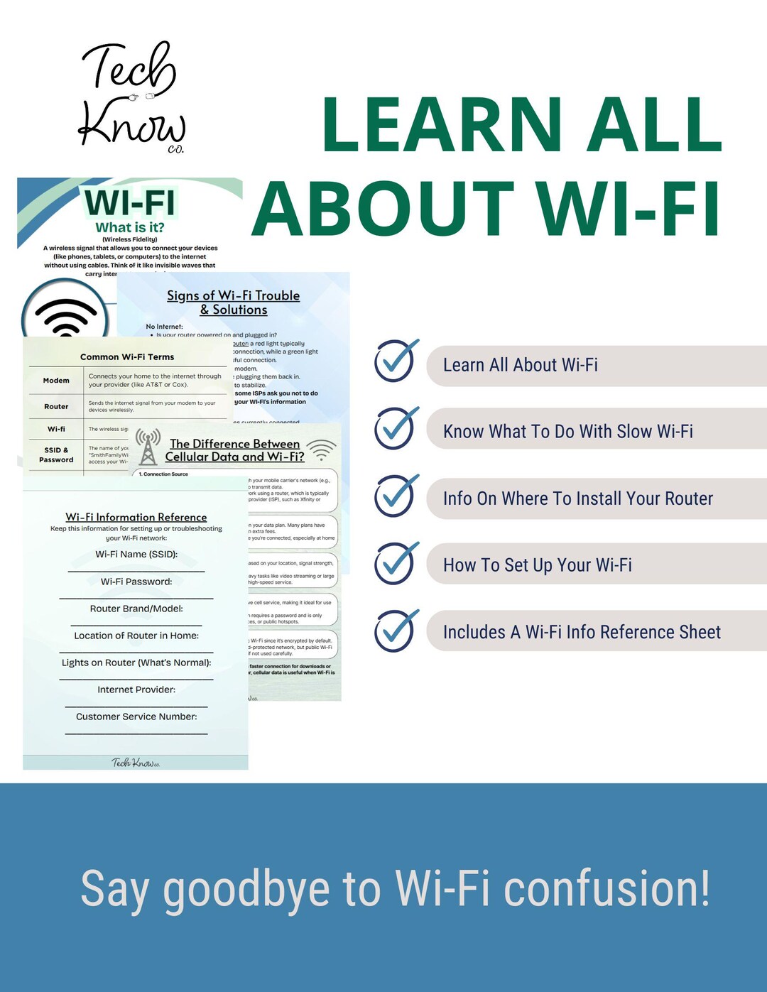 Wi-fi Guide for Seniors & Beginners: Internet Help Packet (printable ...