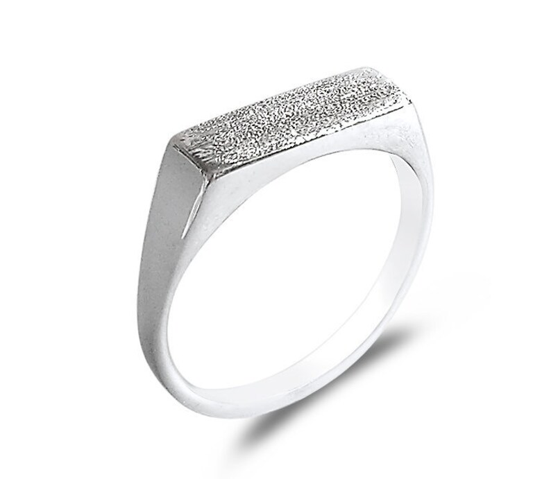 Sterling Silver Ring, Silver Signet Ring, Flat Top Silver Ring ...