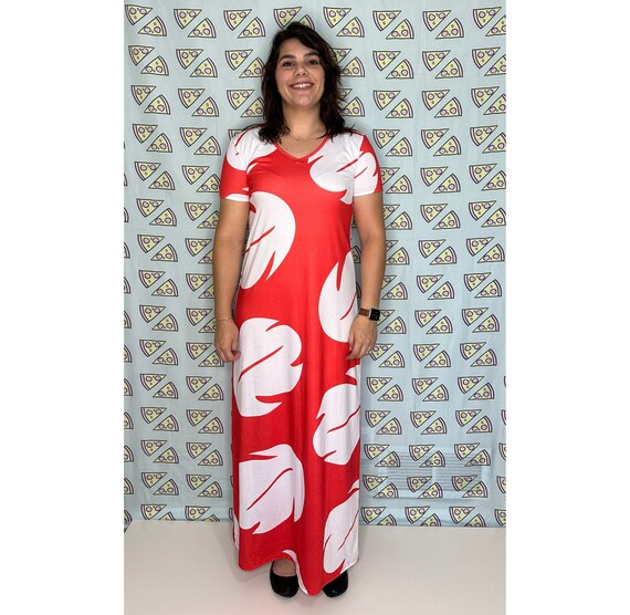Lilo Dress Leaf Pattern