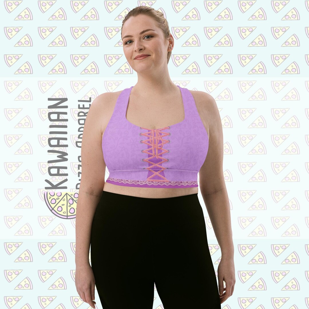 Ready-to-ship [M] Rapunzel Inspired Recycled Longline Sports Bra - Etsy