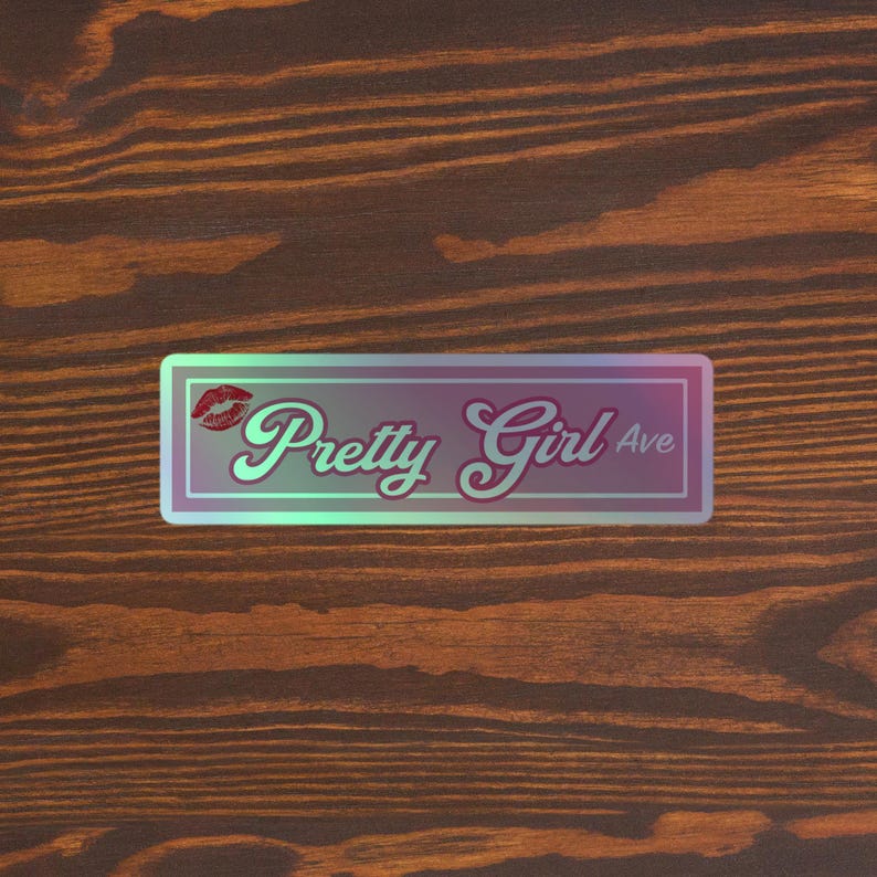 Pretty Girl Avenue Holographic Stickers 3-inch, 4-inch, 5.5-inch - Etsy
