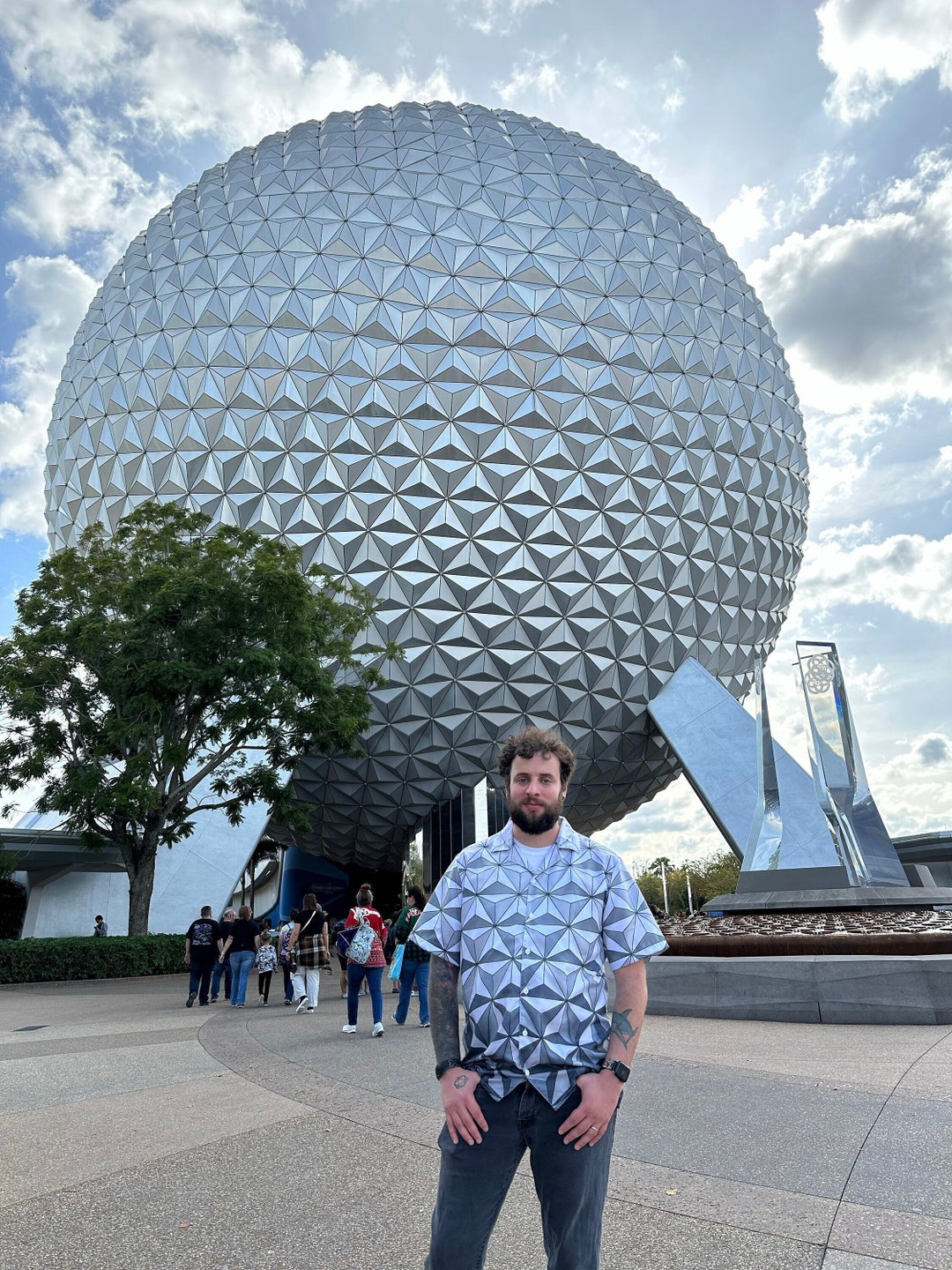 RUSH ORDER: Unisex Spaceship Earth Epcot Inspired Button Shirt - Etsy