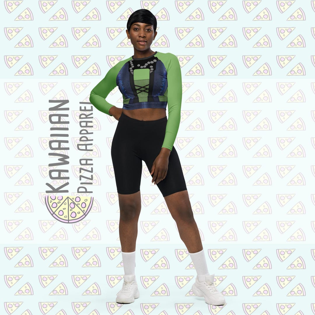Women's Gamora Inspired Recycled Long-sleeve Crop Top - Etsy