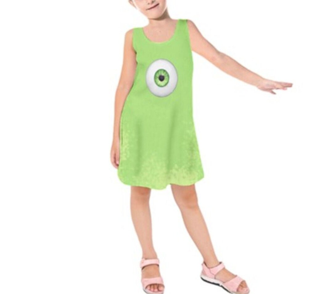 Kid's Mike Wazowski Inspired Sleeveless Dress - Etsy