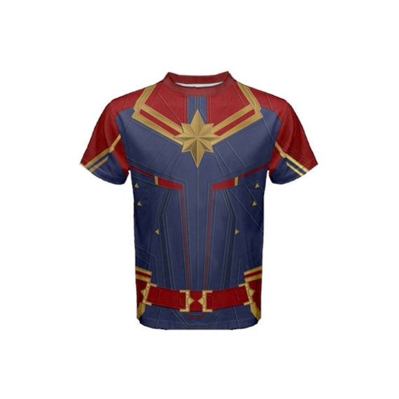 Men's Captain Marvel Inspired ATHLETIC Shirt | Etsy