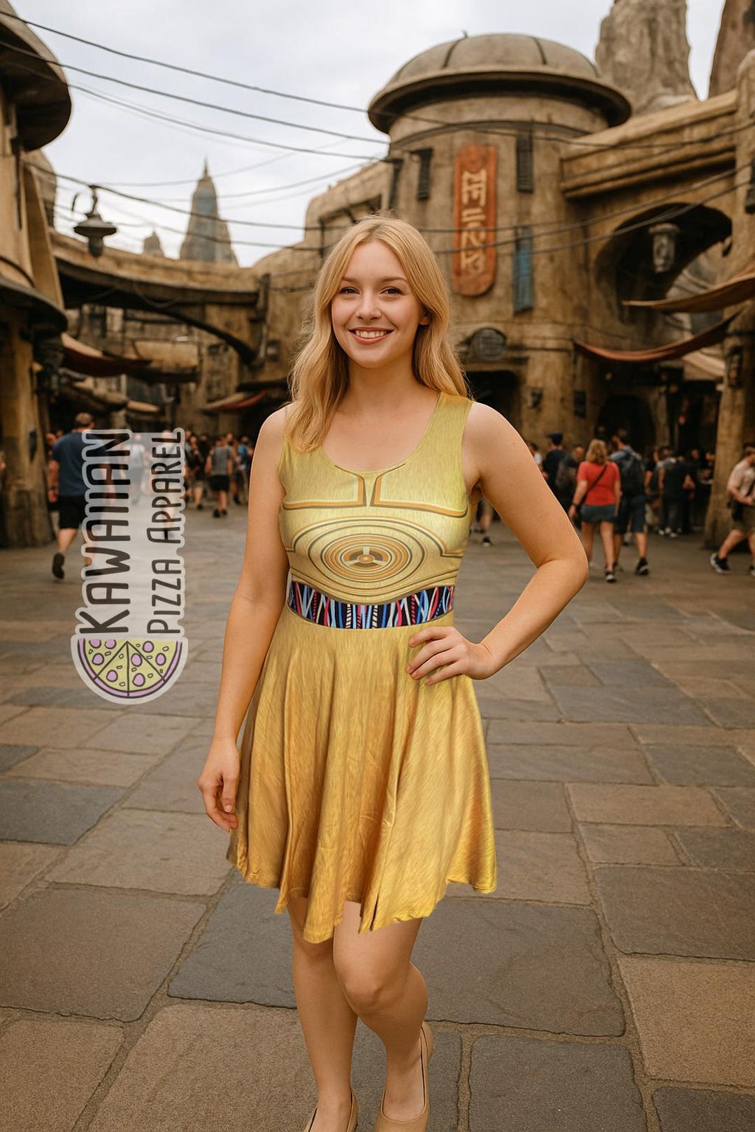 Women's C3PO Inspired Skater Dress - Etsy