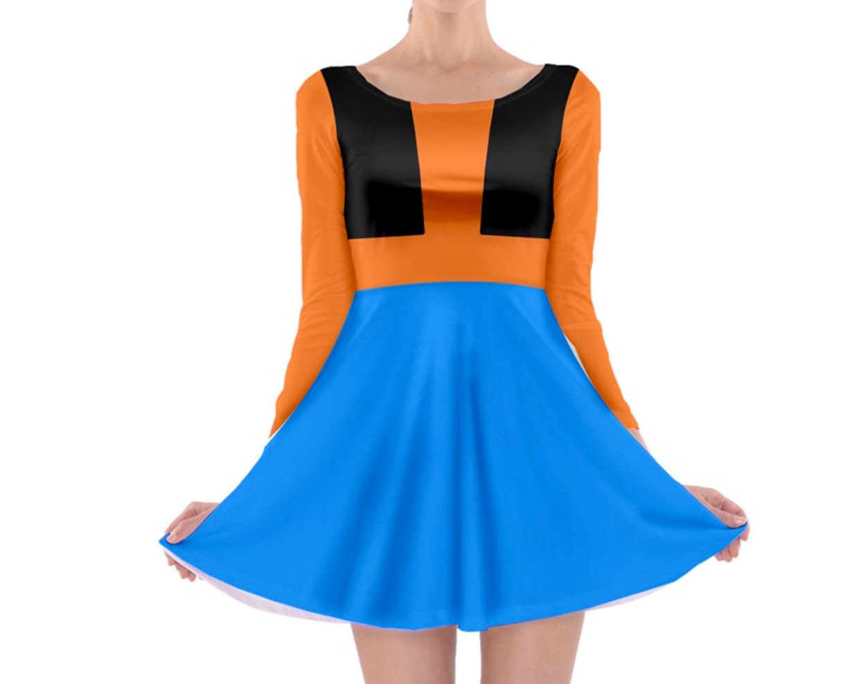 Goofy Inspired Long Sleeve Skater Dress | Etsy