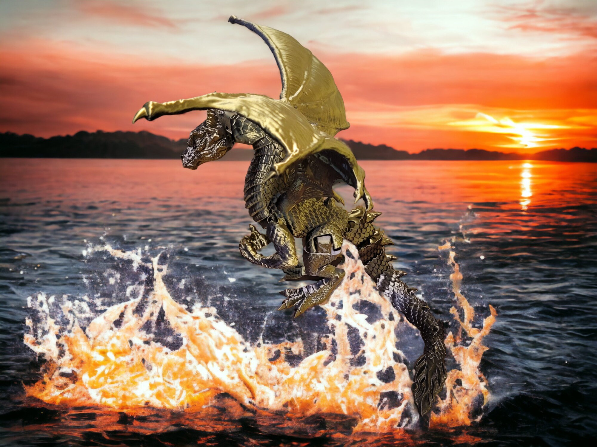 Large Articulated 3D Printed Dragon - Etsy