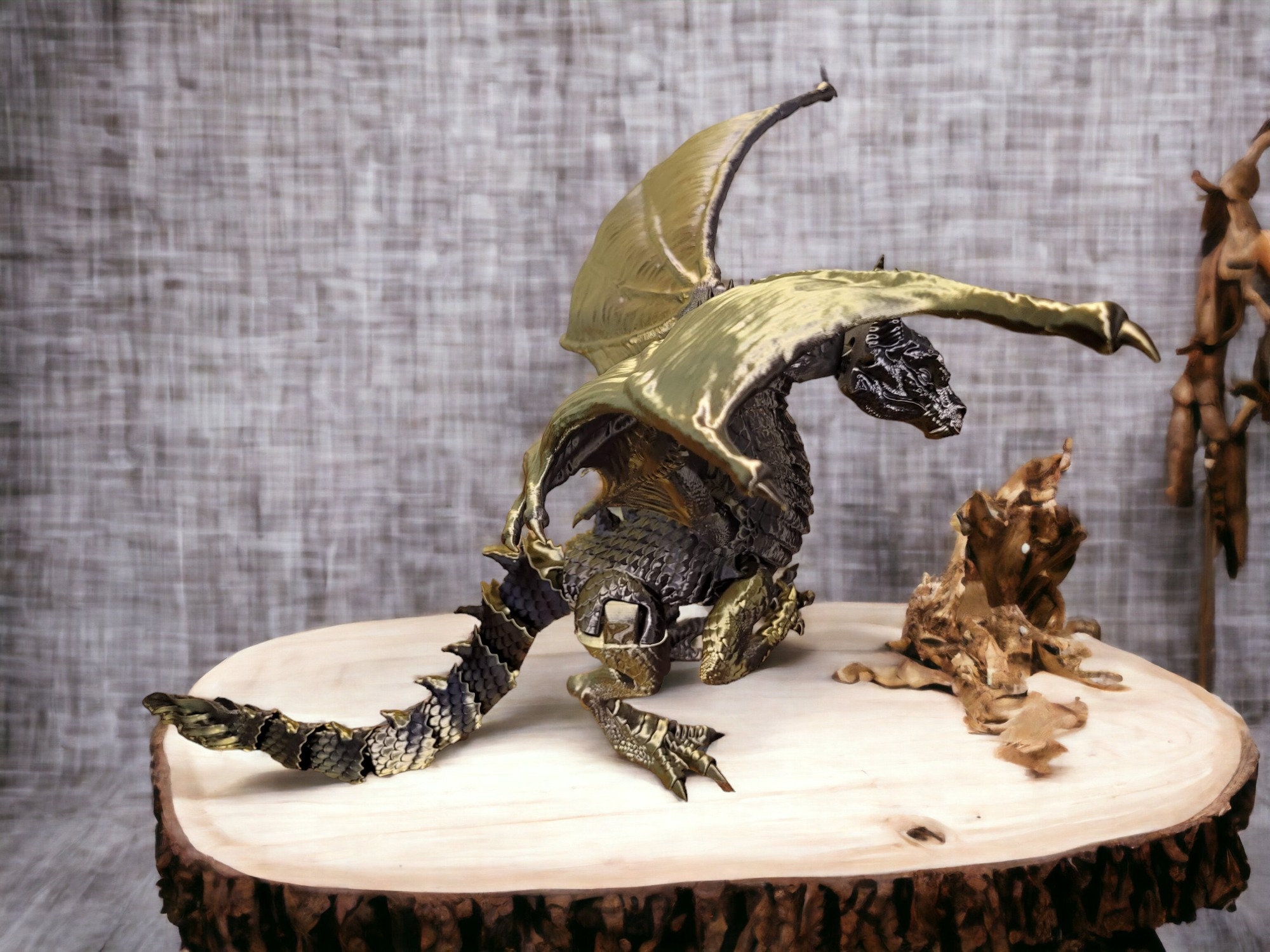 Large Articulated 3D Printed Dragon - Etsy