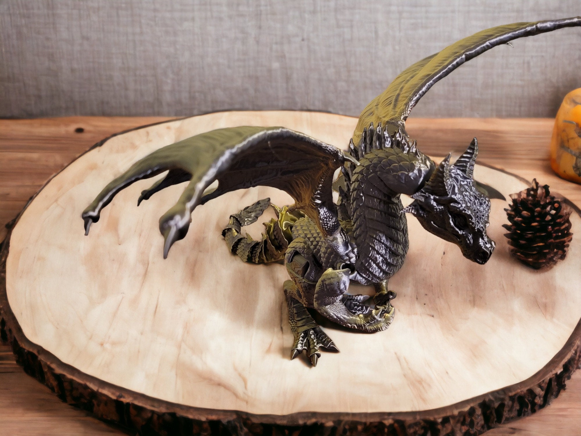 Large Articulated 3D Printed Dragon - Etsy