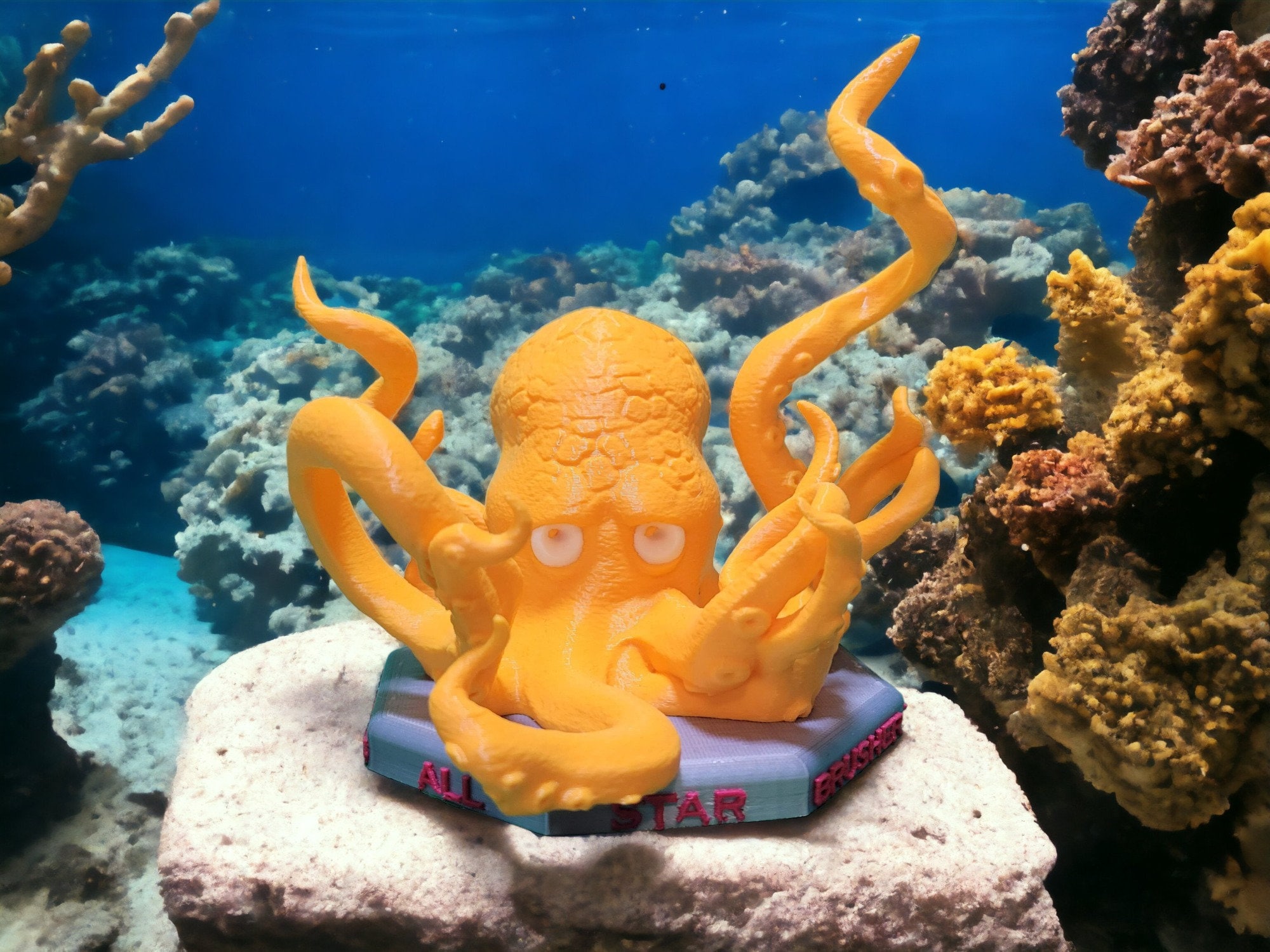 3D Printed Octopus Toothbrush Holder - Etsy