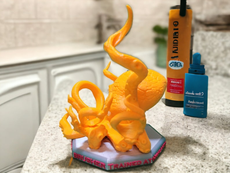 3D Printed Octopus Toothbrush Holder - Etsy