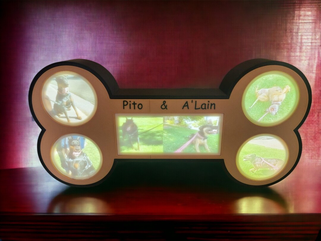 Customizable, Dog Bone Shaped Lithophane Display - Etsy