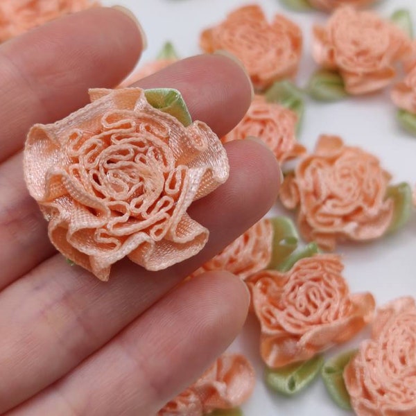 Satin Ribbon Flowers - Etsy